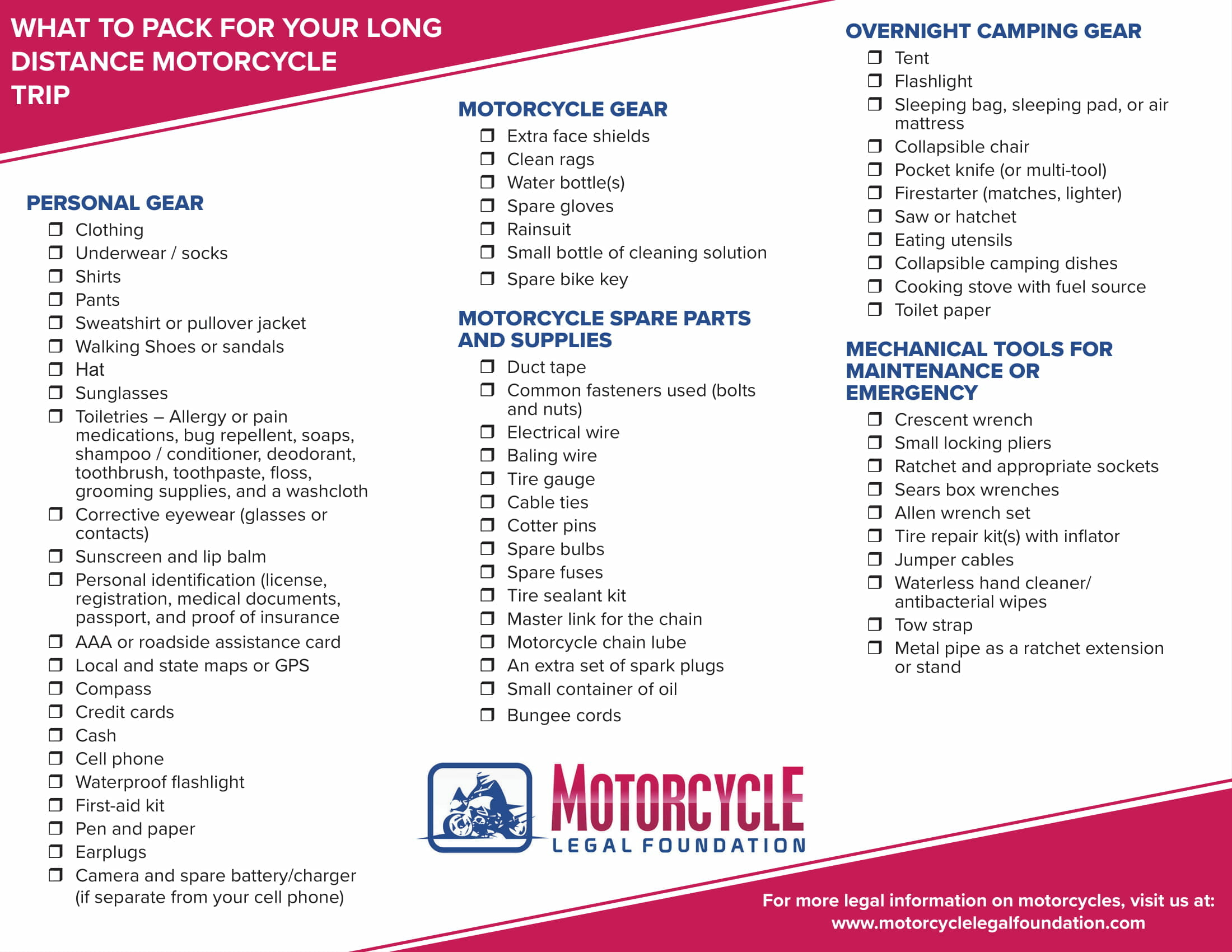 Packing List For Motorcycle Road Trip | Reviewmotors.co Packing List For Motorcycle Road Trip | Reviewmotors.co
